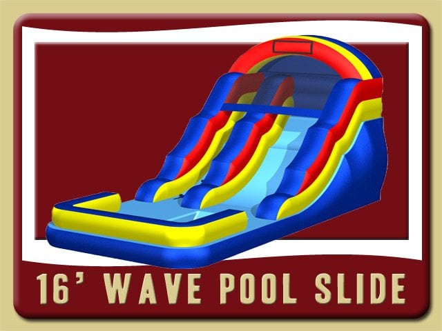 16' Wave Pool Water Slide Inflatable - BOUNCE PARTY RENTALS