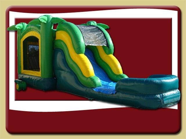 Tropical Bounce House Slide Combo Rental - BOUNCE PARTY RENTALS