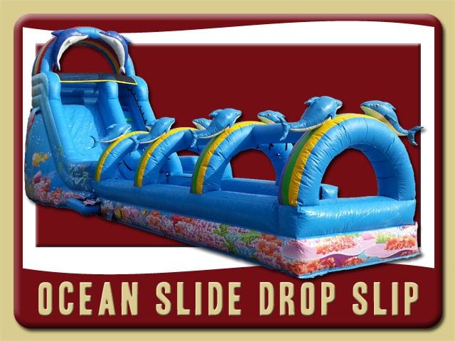 Ocean Water Slide Slip and Slide - BOUNCE PARTY RENTALS