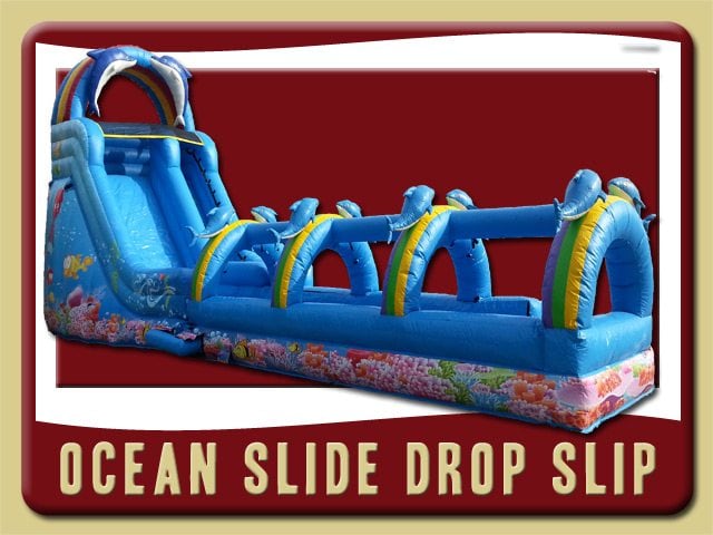 Ocean Water Slide Slip and Slide - BOUNCE PARTY RENTALS