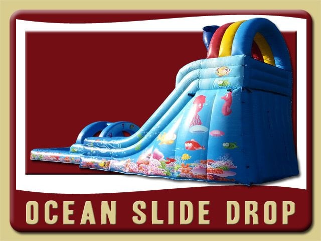 Ocean Drop Water Slide - BOUNCE PARTY RENTALS