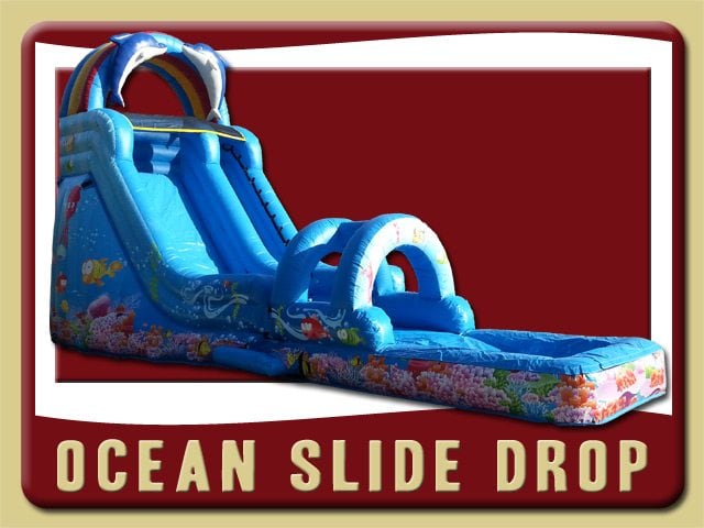 Ocean Drop Water Slide - BOUNCE PARTY RENTALS
