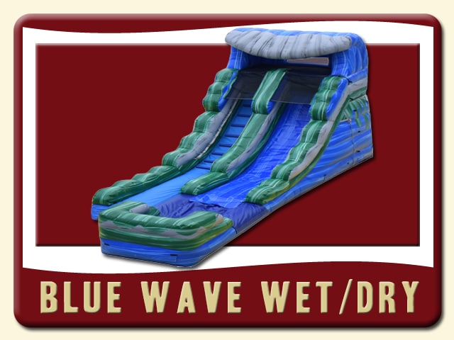 Blue Wave Water Slide w/Pool - BOUNCE PARTY RENTALS