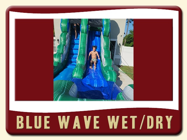 Blue Wave Water Slide w/Pool - BOUNCE PARTY RENTALS
