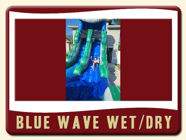 Blue Wave Water Slide w/Pool - BOUNCE PARTY RENTALS
