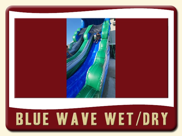 Blue Wave Water Slide w/Pool - BOUNCE PARTY RENTALS