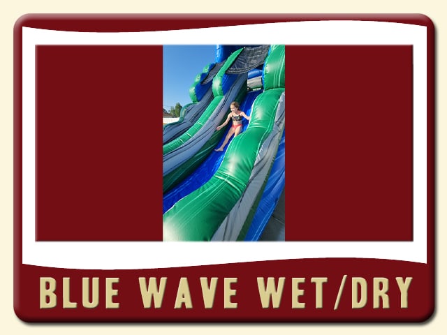 Blue Wave Water Slide w/Pool - BOUNCE PARTY RENTALS