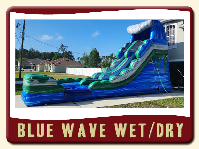 Blue Wave Water Slide w/Pool - BOUNCE PARTY RENTALS