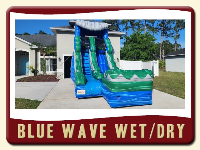 Blue Wave Water Slide w/Pool - BOUNCE PARTY RENTALS